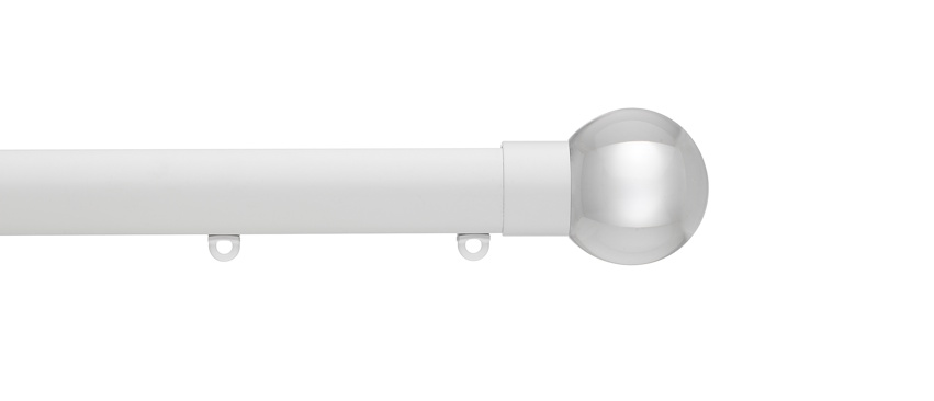 Silent Gliss Clear Glass Ball Metropole Finials for system 7630 ...