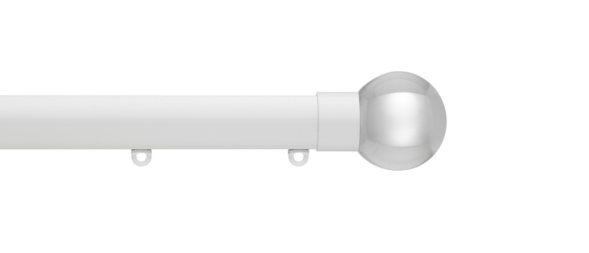 Silent Gliss Clear Glass Ball Metropole Finials for system 7610 ...