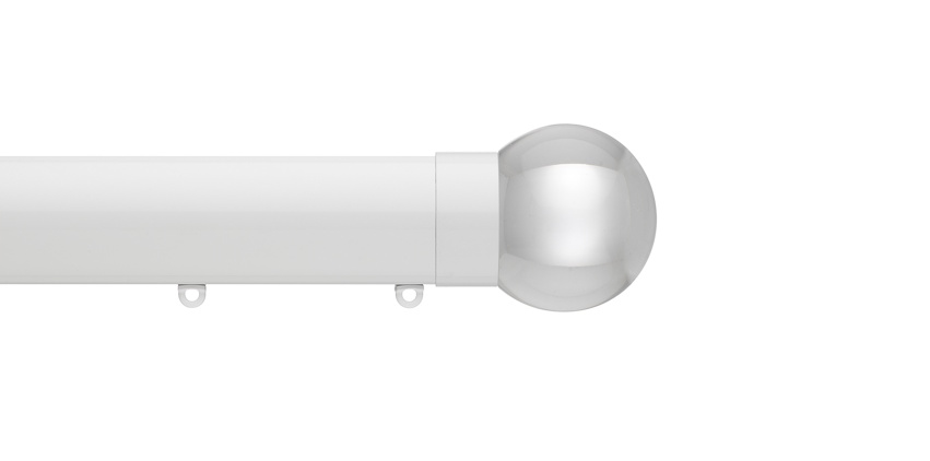 Silent Gliss Clear Glass Ball Metropole Finials for system 7650 ...