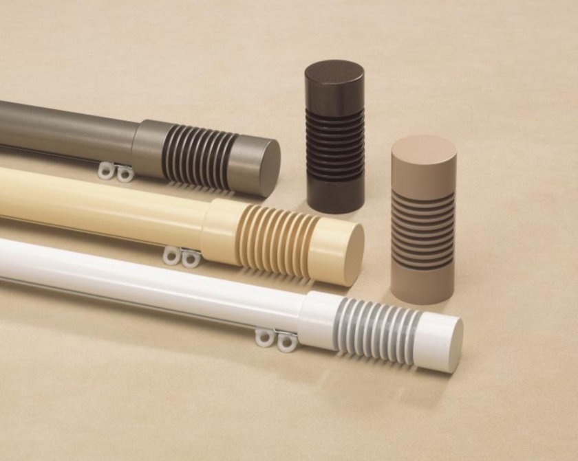 Silent Gliss Metropole 7600 Finials - Groove Cylinder - Silent Gliss at ...